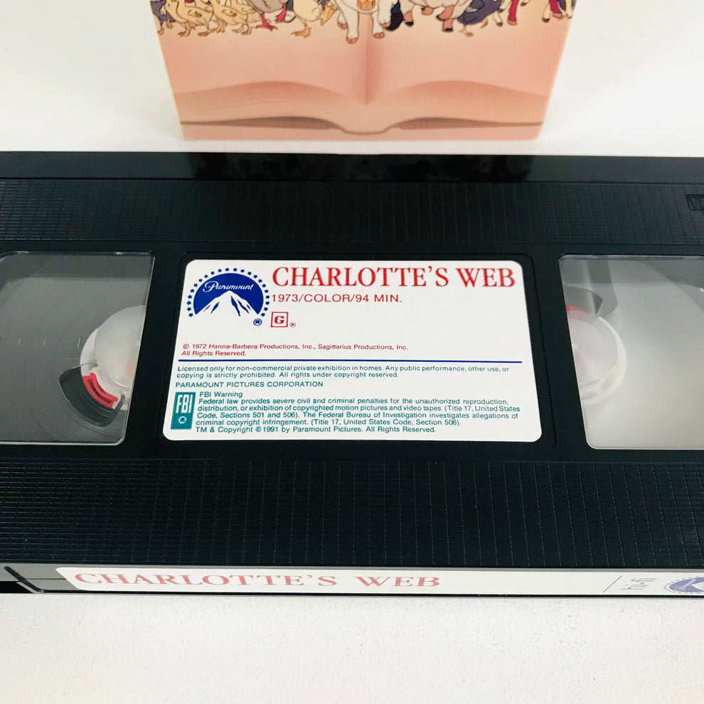 Original 1973 Charlotte's Web Animated Movie VHS Tape 1991 Release ...
